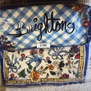 Brighton | Bags | Brighton Canvas Tote Bag Tied With Loveblue And ...